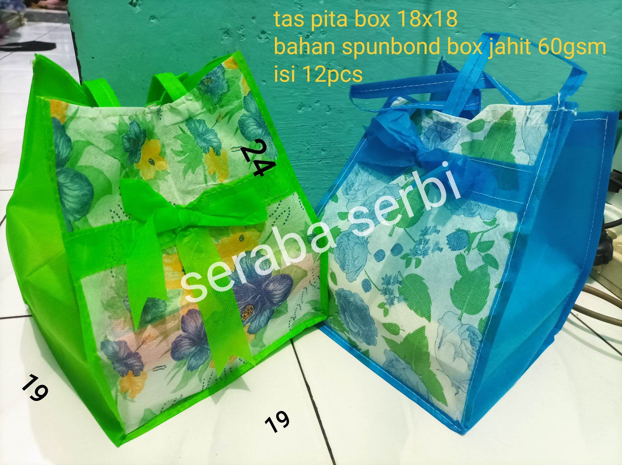 tas pita box 18x18 tas spunbond tas hajatan tas besek tas kotak nasi ...