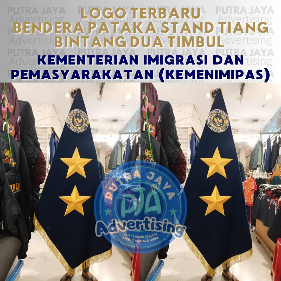 Bendera Pataka stand tiang Logo terbaru Kementerian imigrasi dan ...