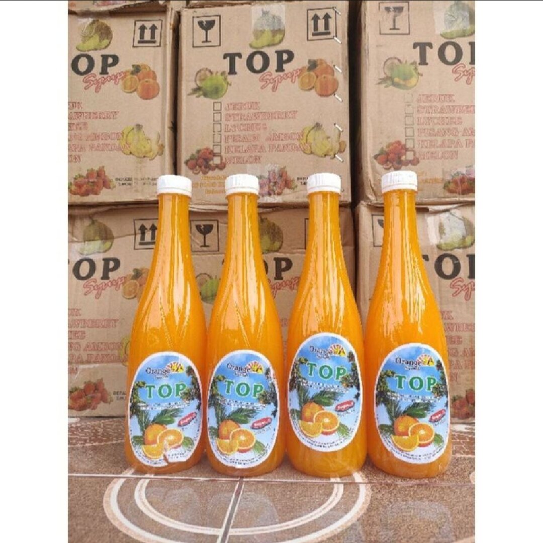 1 Duss isi 12 botol Sirup Rasa Jeruk TOP Squas 630 ml SIROP - Sirup ...