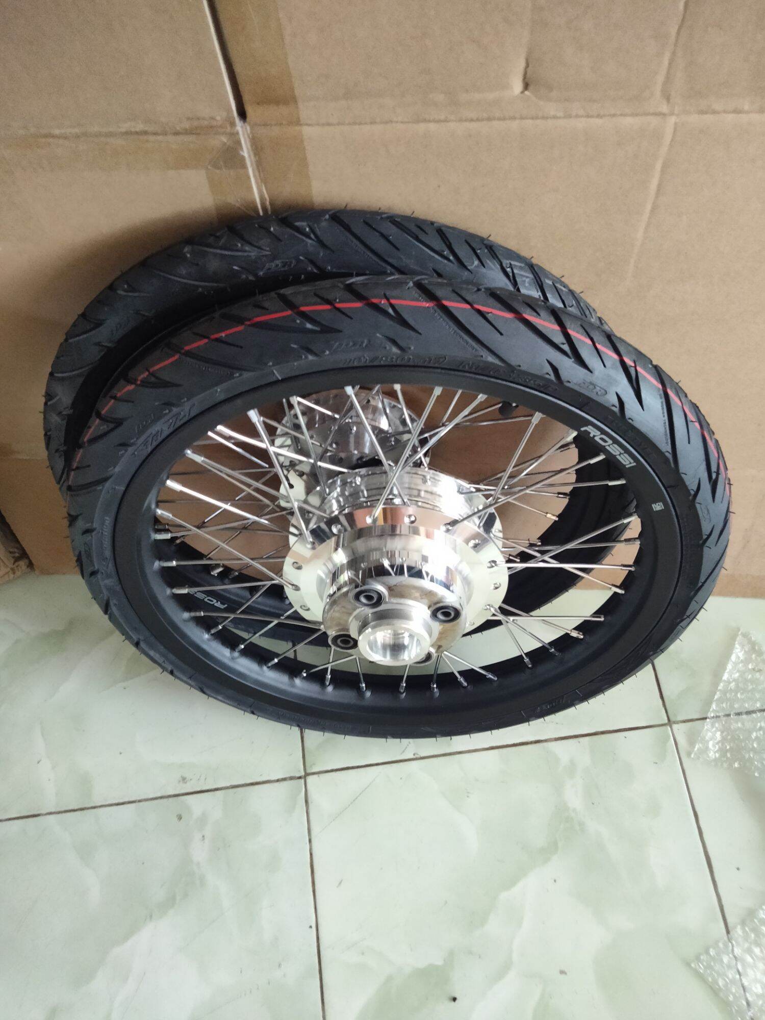 velg jari jari Megapro Primus ring 17 x160/140 plus ban siap pasang ...