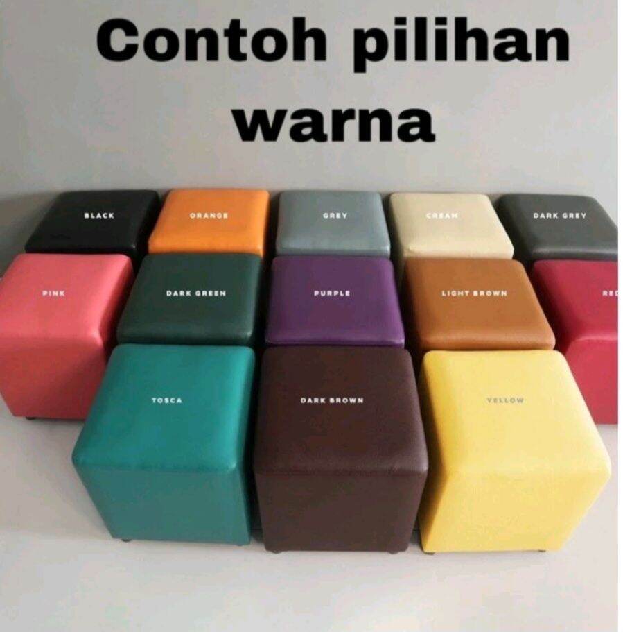 SOFA STOOL KOTAK MINIMALIS | Lazada Indonesia