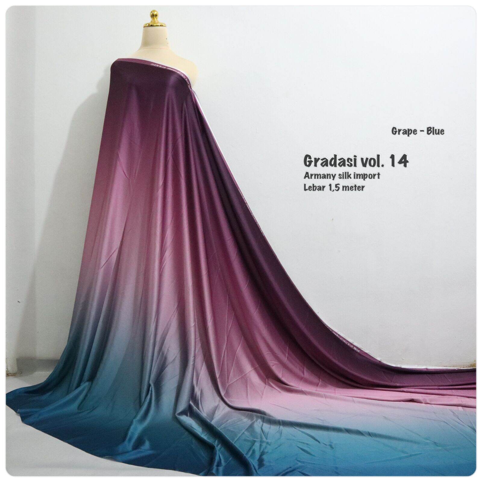 Kain Gradasi Armany Silk| Kain Gradasi Meteran Premium| Seragam ...