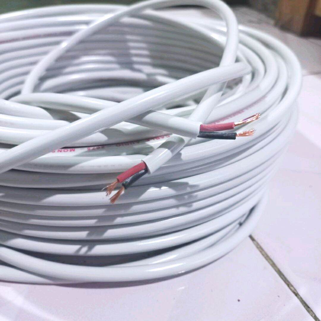Kabel Listrik 2x0.75 dan 2x1,5 METERAAN Serabut Putih JEVON Hyo kabel instalasi Per meter ...