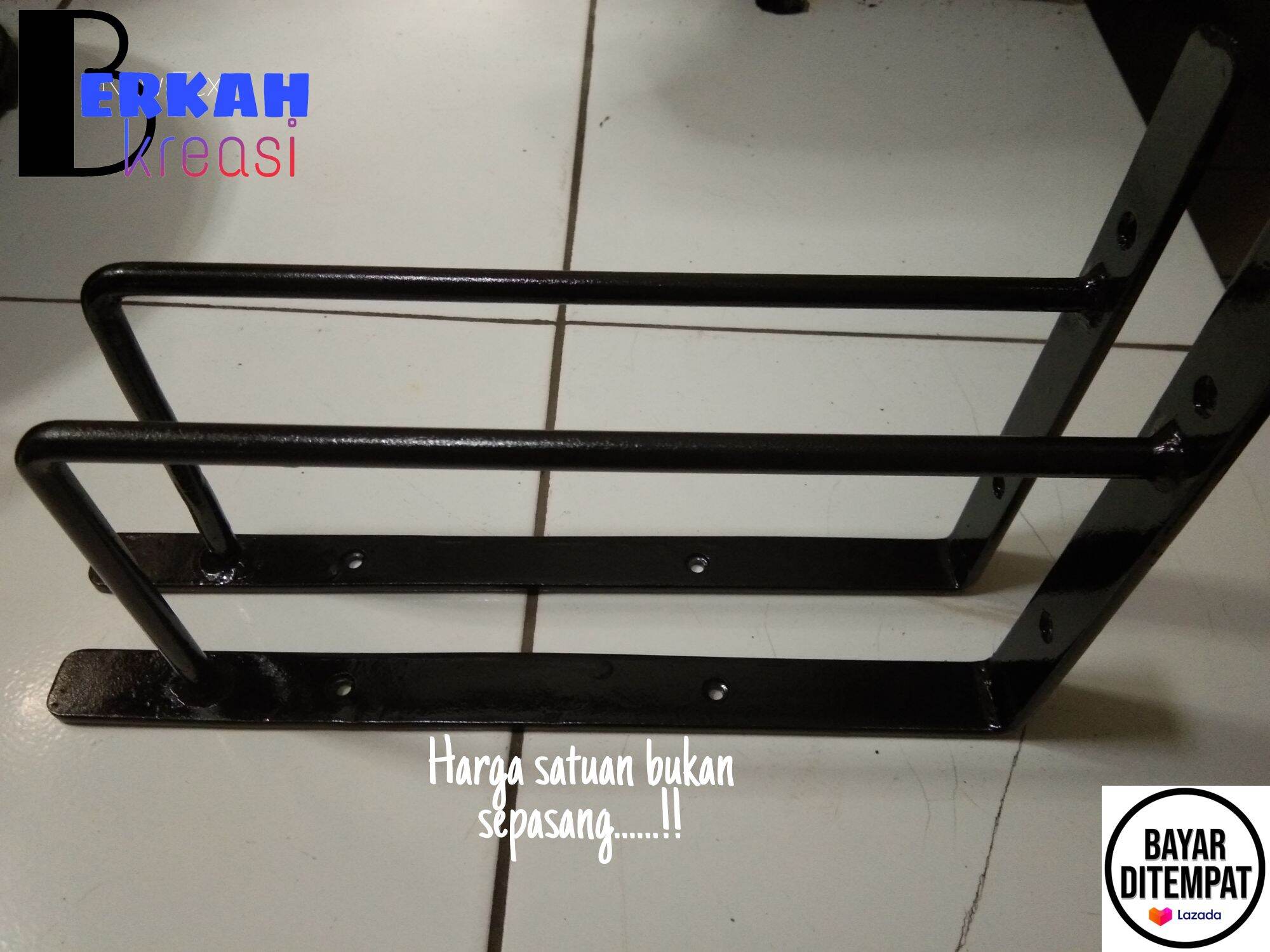 Besi siku gantungan baju / Besi siku tempel dinding 1 set / Rak siku ...