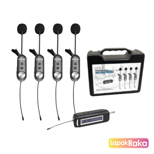 Mic Clip On Wireless isi 4 HARDWELL C-4 Original || Mic Jepit, Mic Dada ...