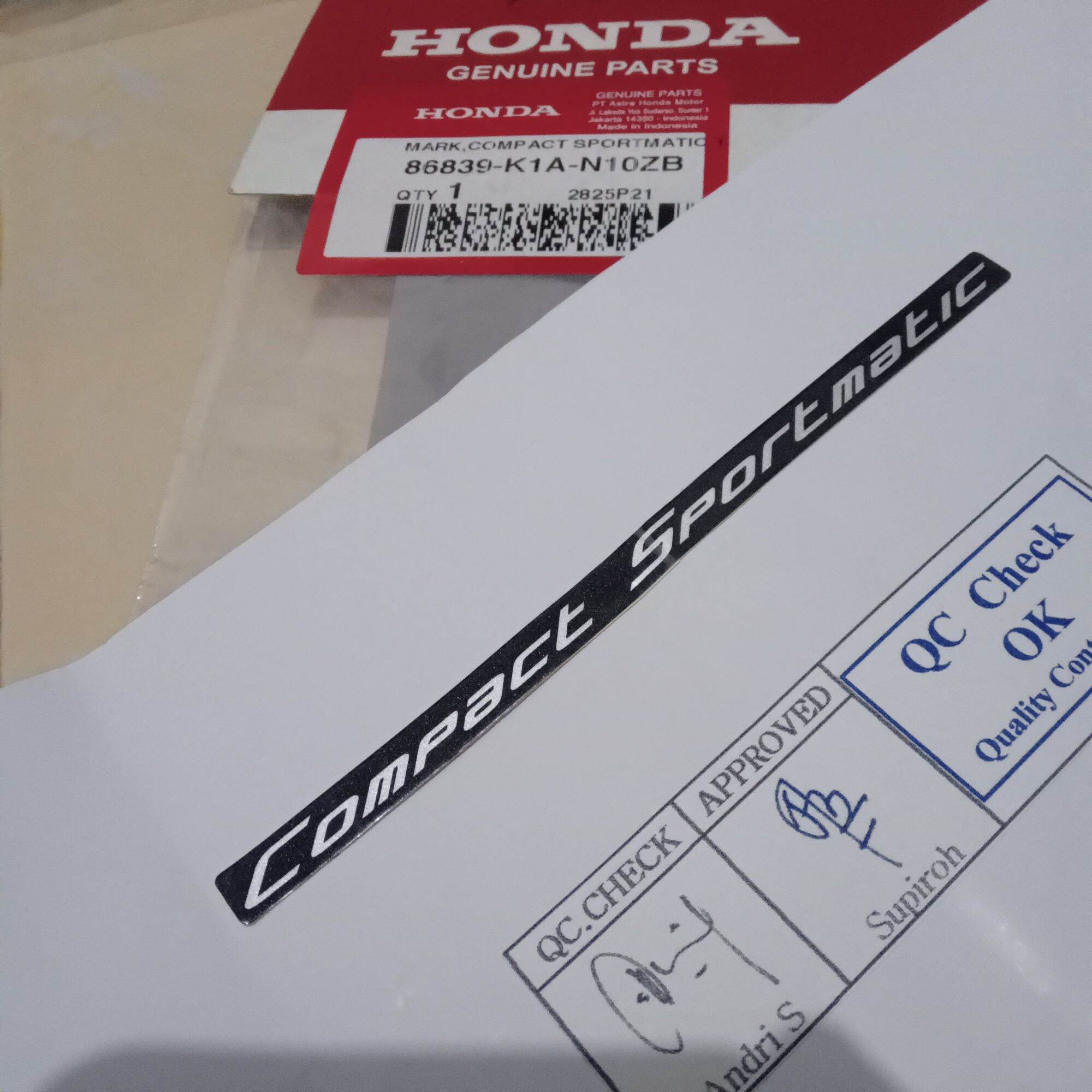 stiker logo tulisan mark compact sportmatic beat k1a original honda ...