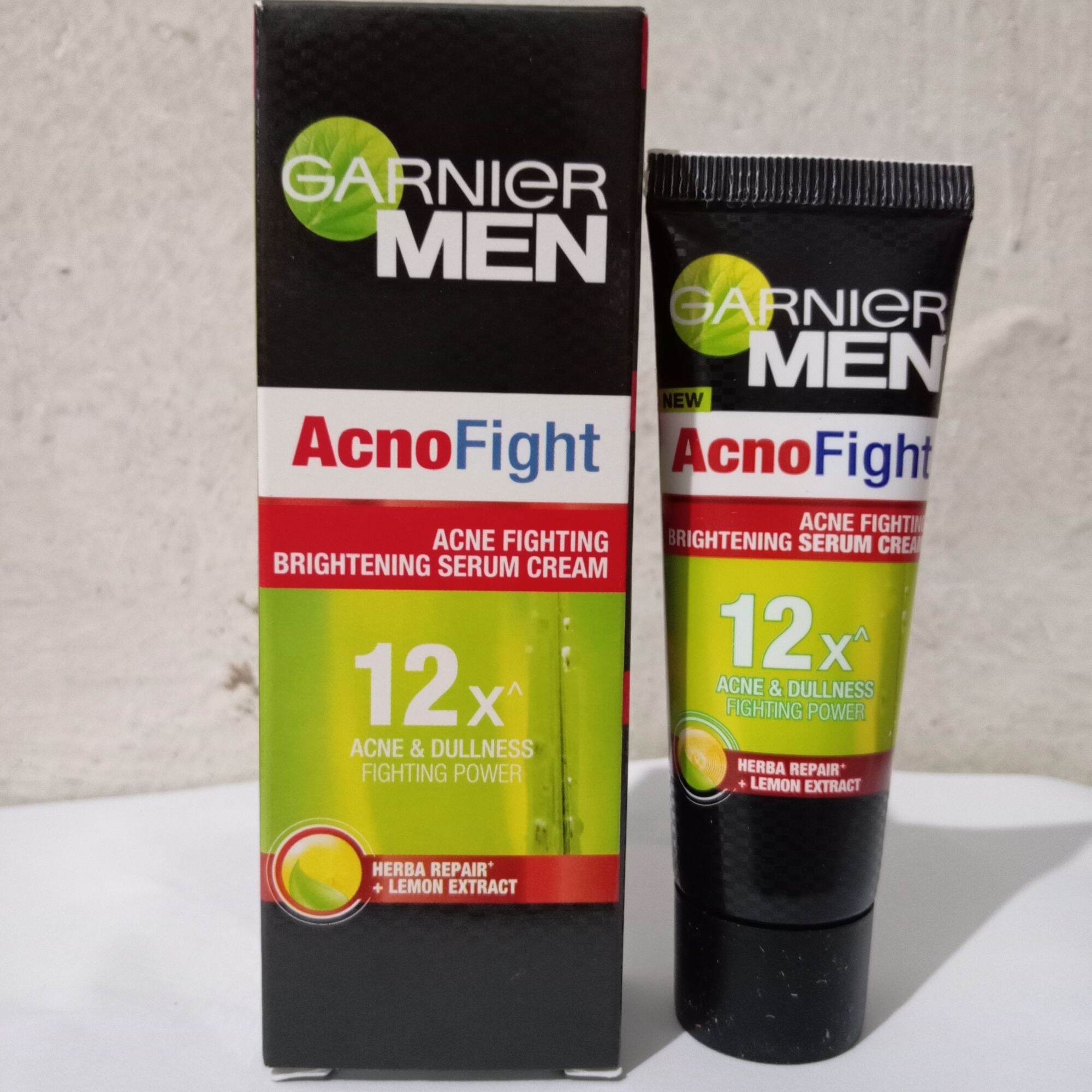 Garnier Men Acno Fight Acne Fighting Brightening Serum Cream 20ml | Lazada Indonesia