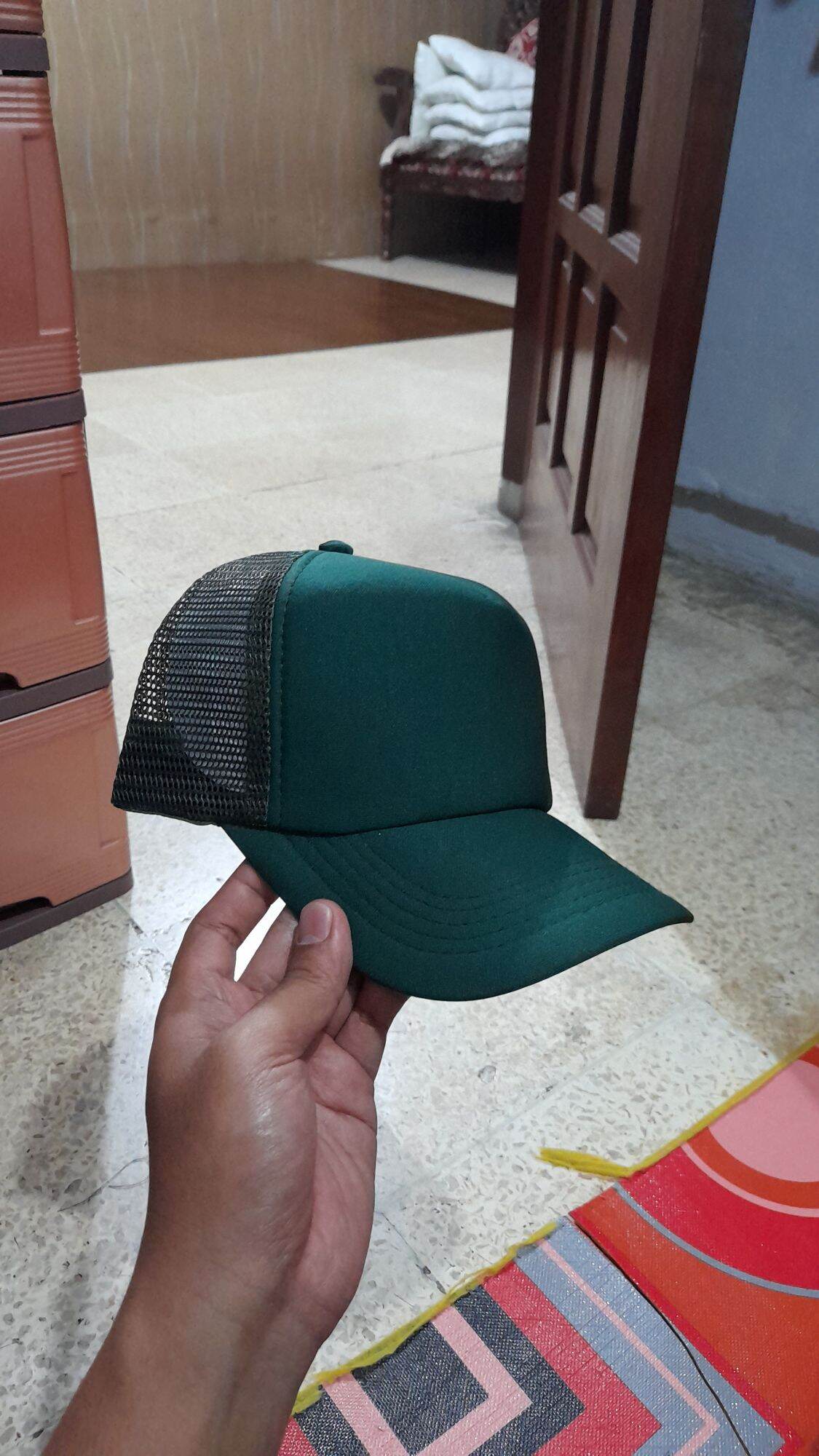 topi jaring warna hijau botol | Lazada Indonesia