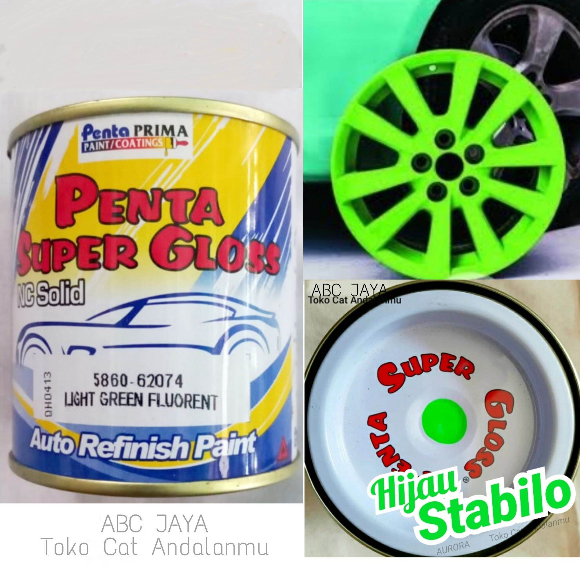 (JAWA-BALI) Cat Penta Super Gloss NC Light Green Fluorent 200ml Hijau ...