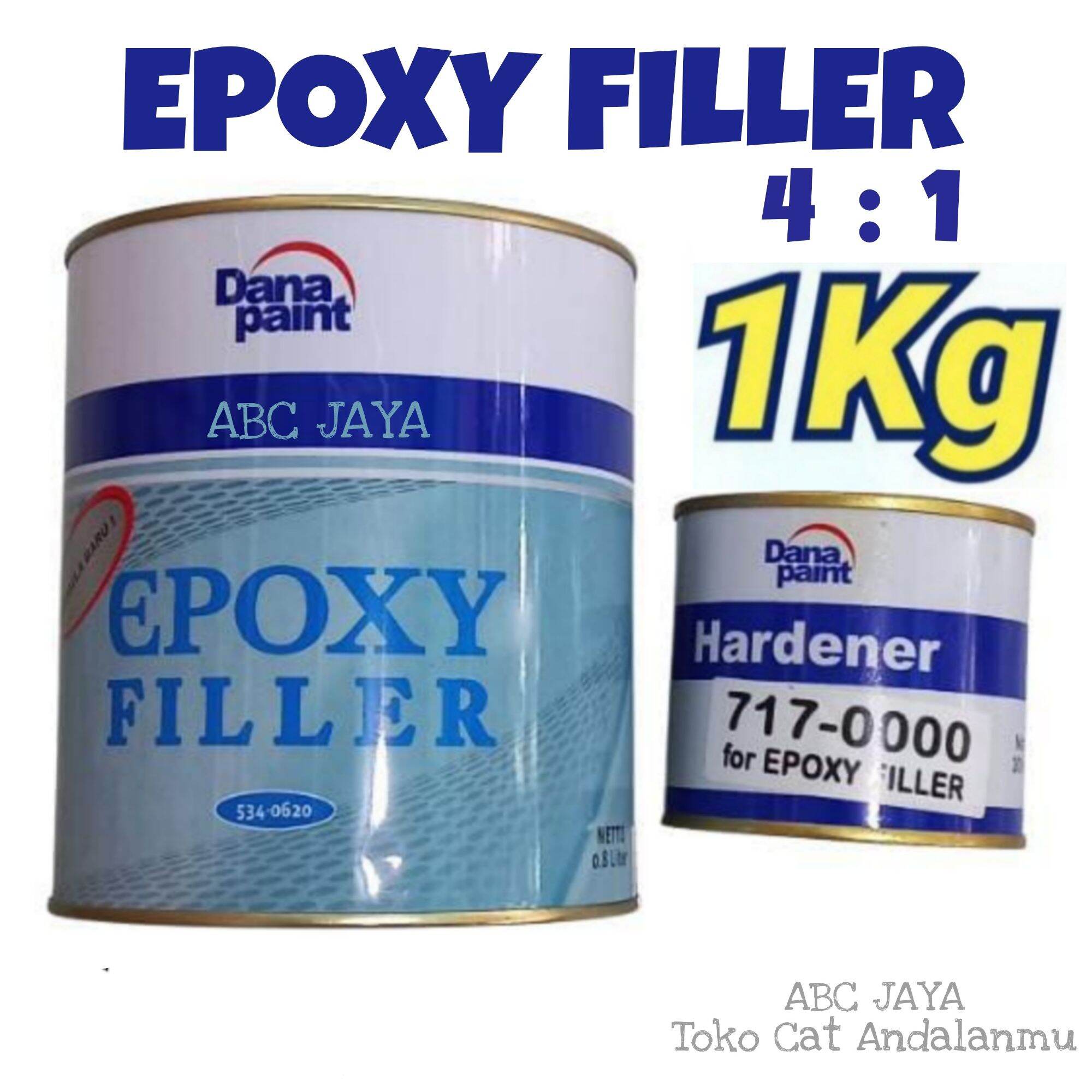 (JAWA-BALI) Cat Epoxy Filler 4:1 + Hardener 1Kg Epoksi Abu Dasaran ...