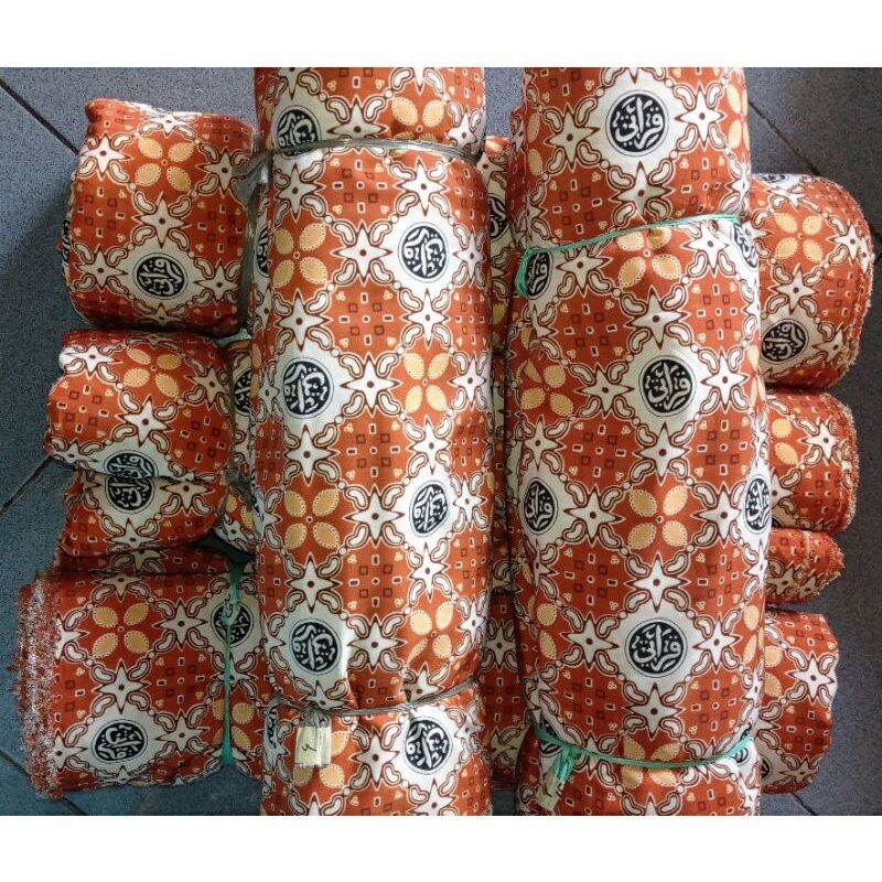kain sragam batik qiroati oren 1 meter | Lazada Indonesia