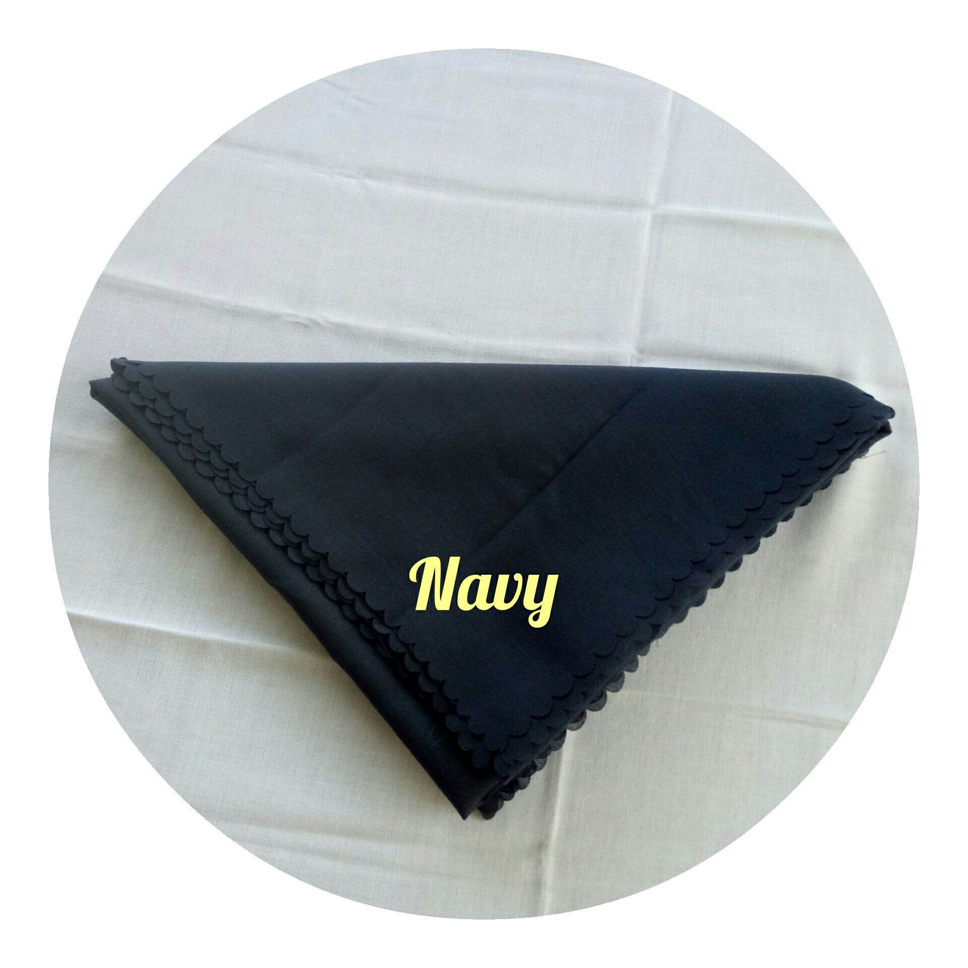 Kerudung/ hijab segi empat polos warna navy/ biru muda dan denim ...