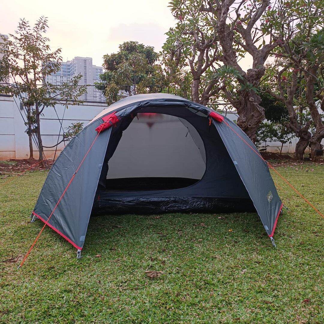 Tendaki tenda camping kapasitas 4 orang borneo 4 | Lazada Indonesia