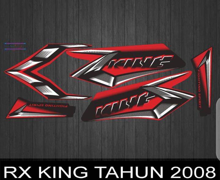STIKER STRIPING DECAL VARIASI DAN LAMINASI YAMAHA RX KING THN 2008 ...