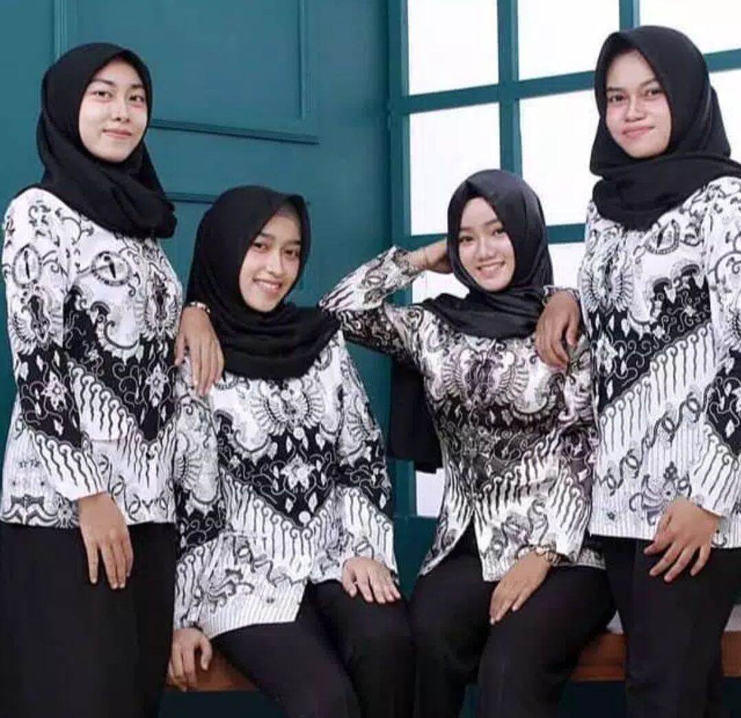 PGRI WANITA DAN PRIA//MOTIF KUSUMA BANGSA SERAGAM GURU// LAPIS FURING ...