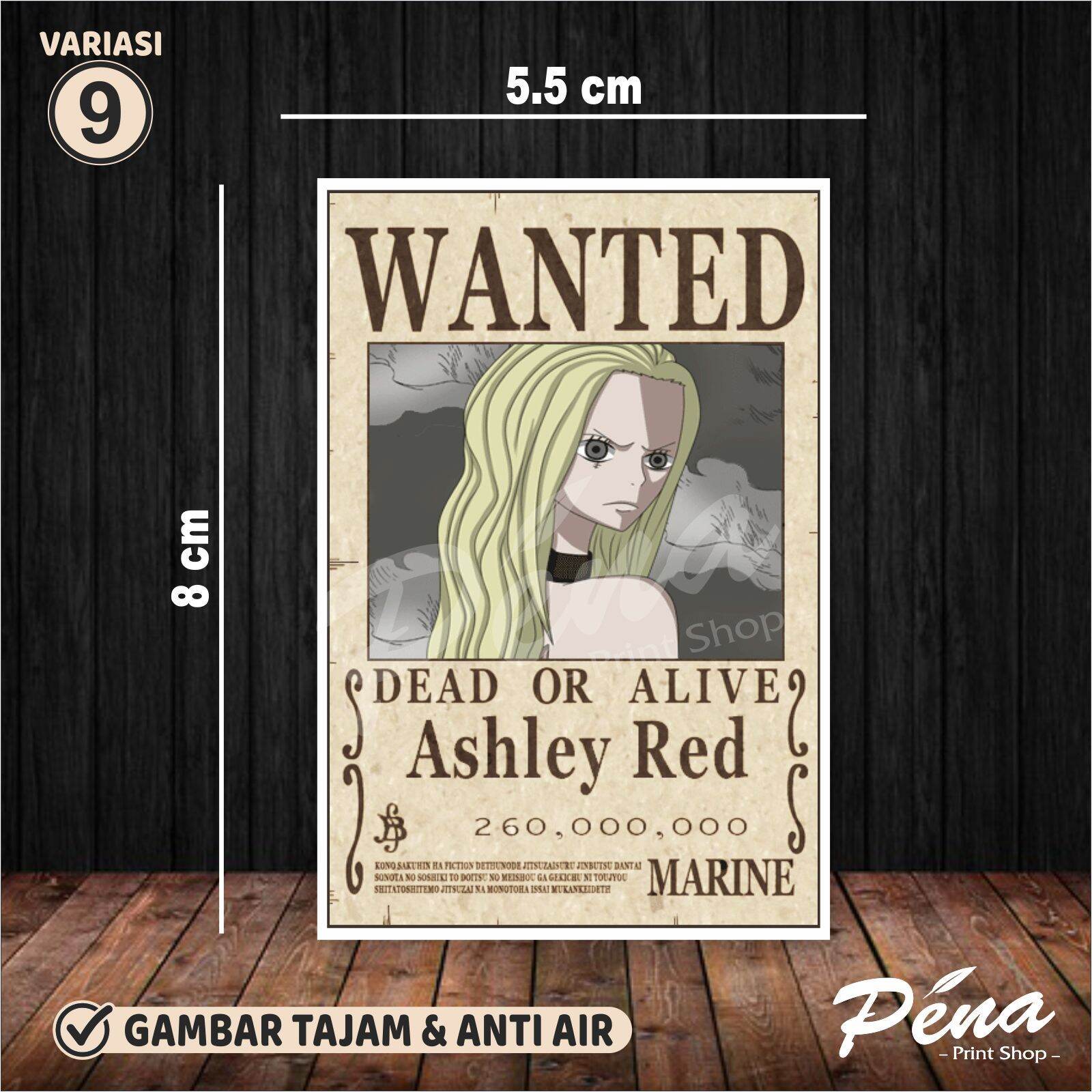 Sticker Stiker One Piece Wanted / Stiker Wanted One Piece / One Piece ...