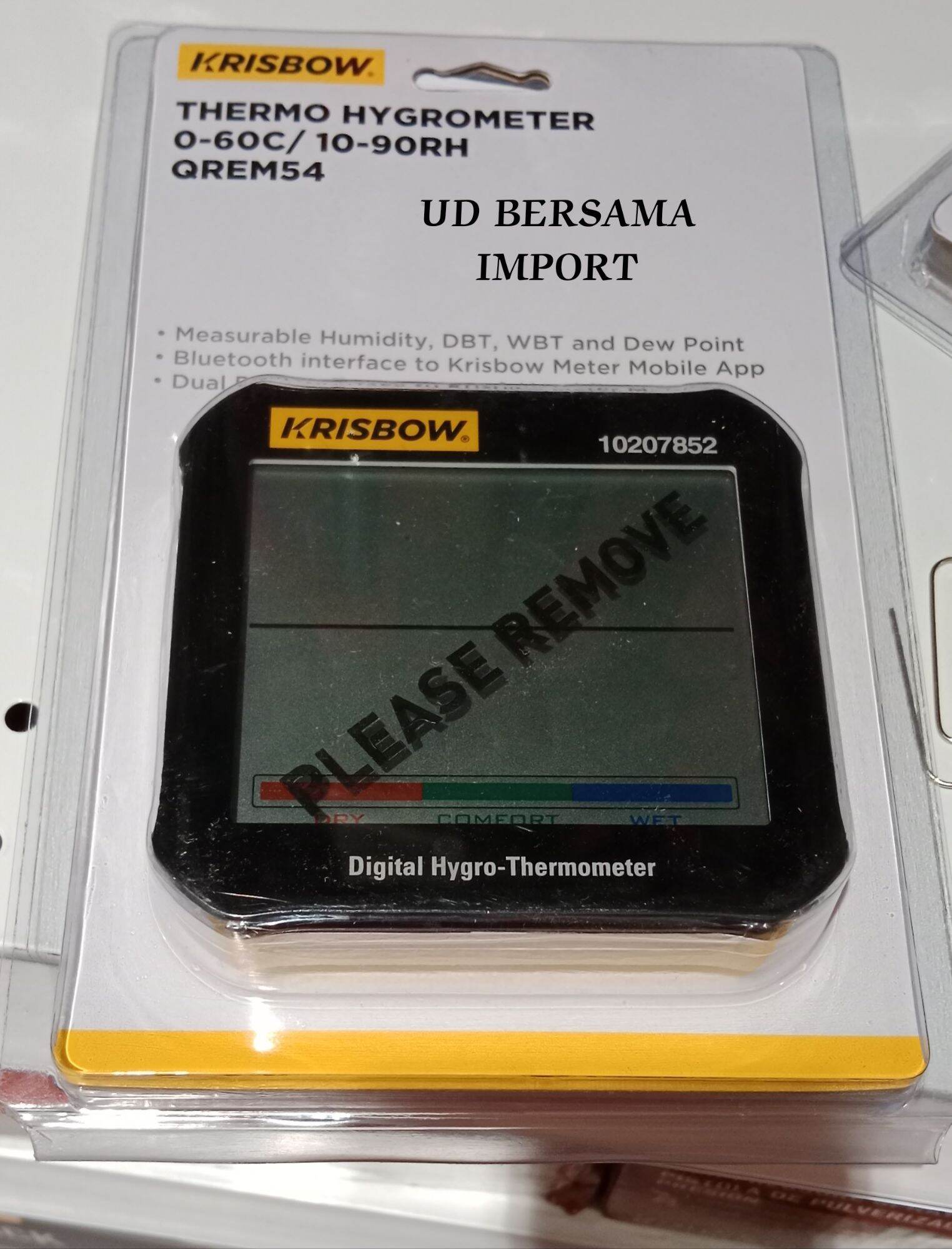 KRISBOW Thermo Hygrometer 0-50C/Alat Pengukur Suhu Udara Dan Kelembapa ...