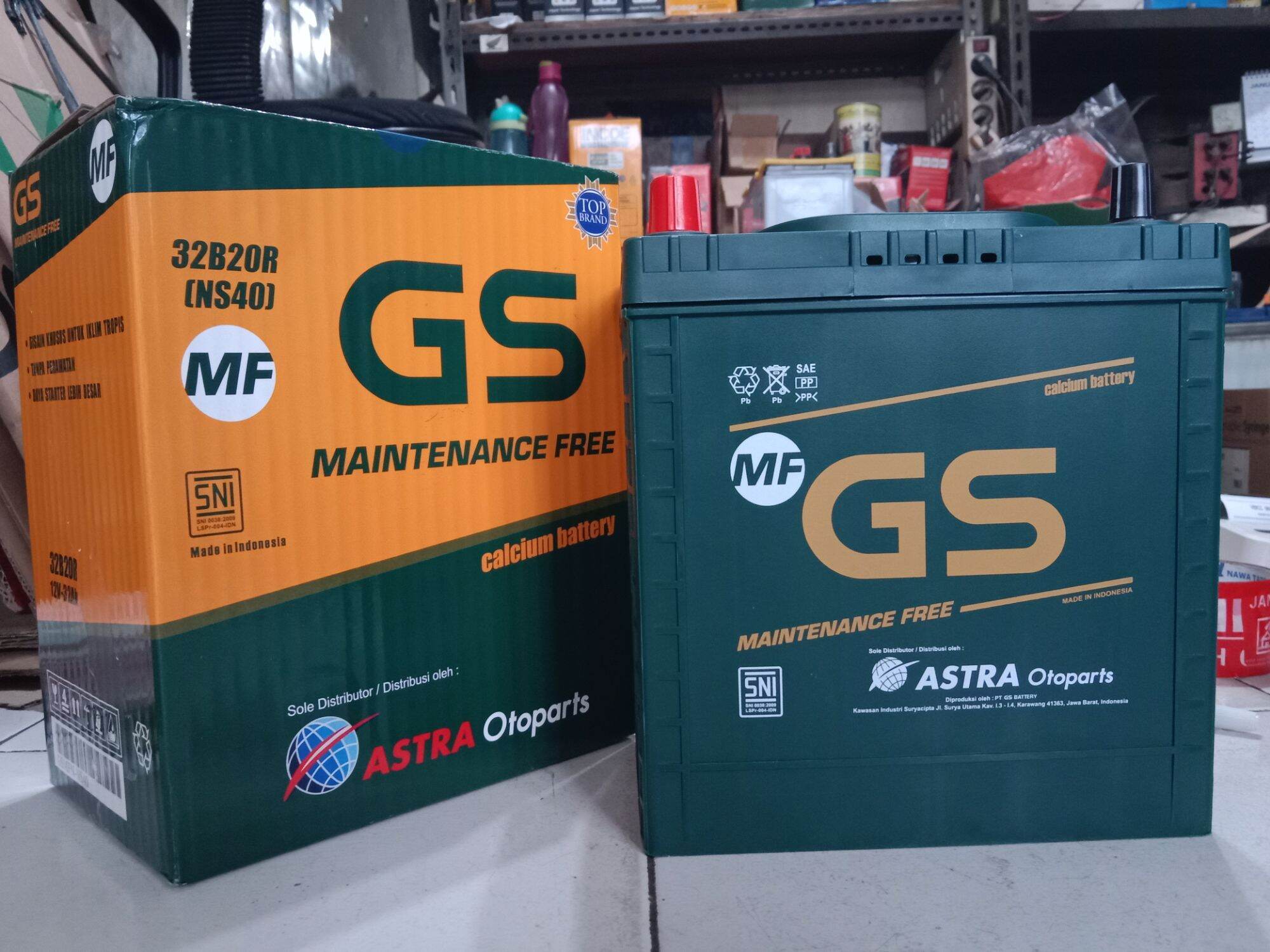 AKI KERING GS ASTRA 32B20R (NS40) 12V 32Ah | Lazada Indonesia