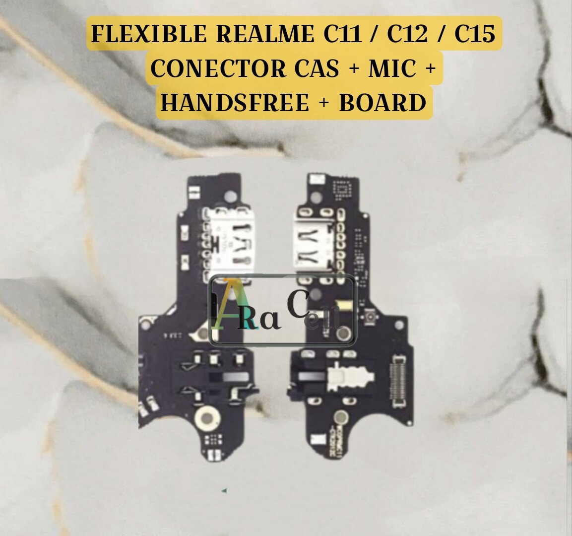 FLEXIBLE REALME C11 / C12 / C15 CONECTOR CAS + MIC + HANDSFREE + BOARD ...
