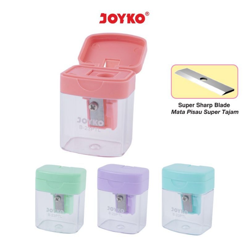 Rautan Warna Pastel Joyko B-23PTL | Serutan Sharpener Soft Color ...