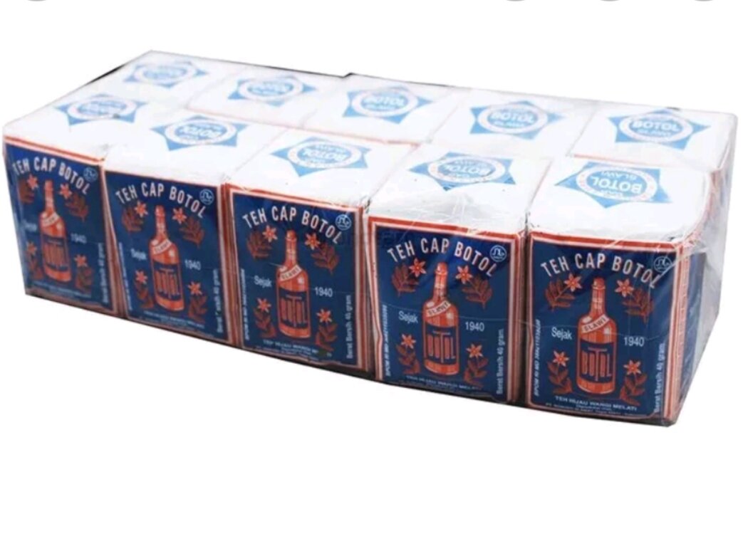 Teh cap botol biru Tubruk 40 gram pak isi 10 pcs | Lazada Indonesia