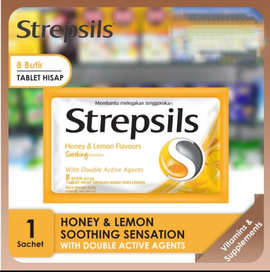 strepsils honey lemon isi 8 butir permen melegakan tenggorokan | Lazada ...