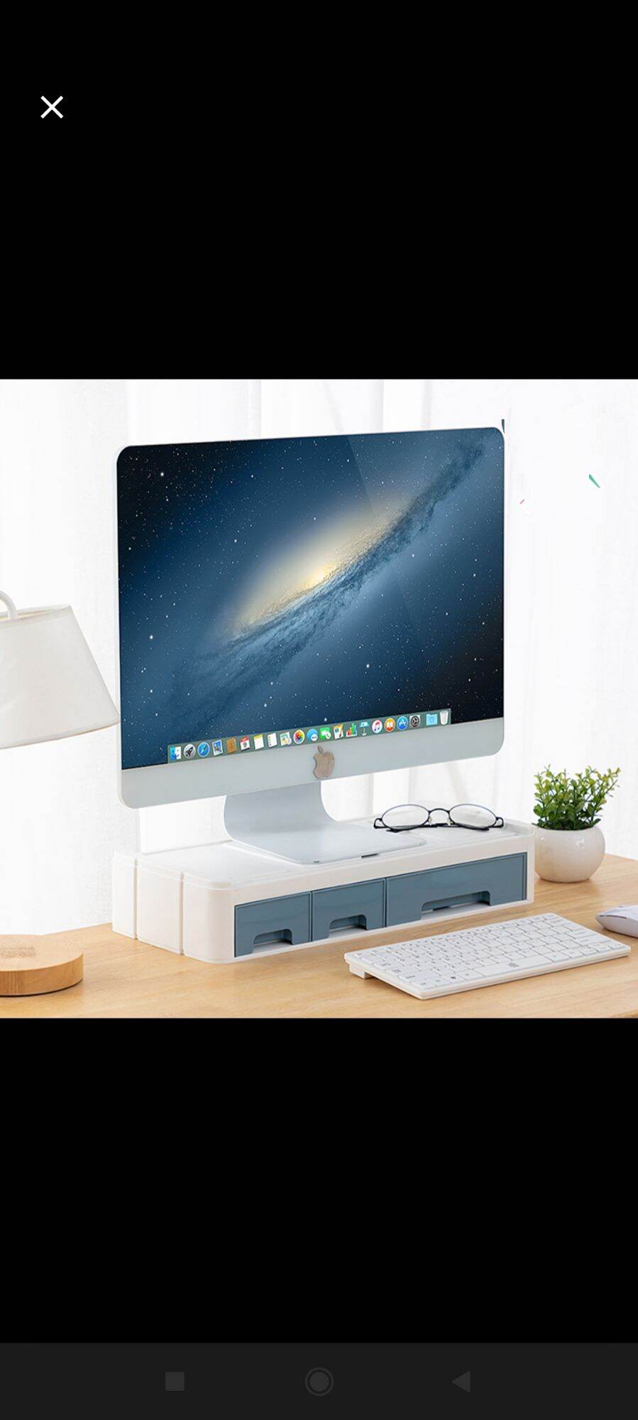 meja monitor komputer stand monitor plastik dengan laci | Lazada Indonesia