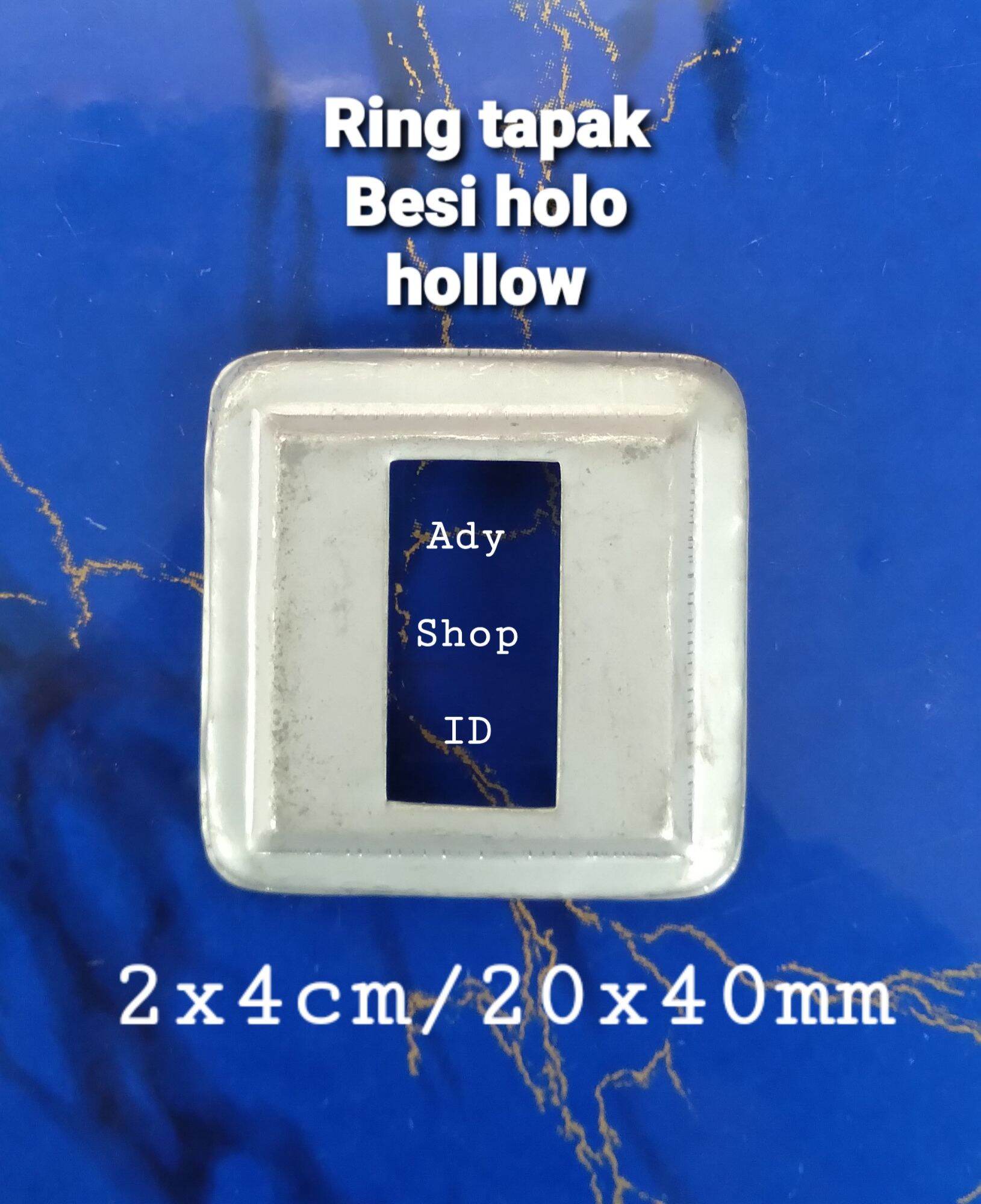 Ornamen besi holo ring tapak minimalis ukuran 2x4cm / 20x40mm bahan ...