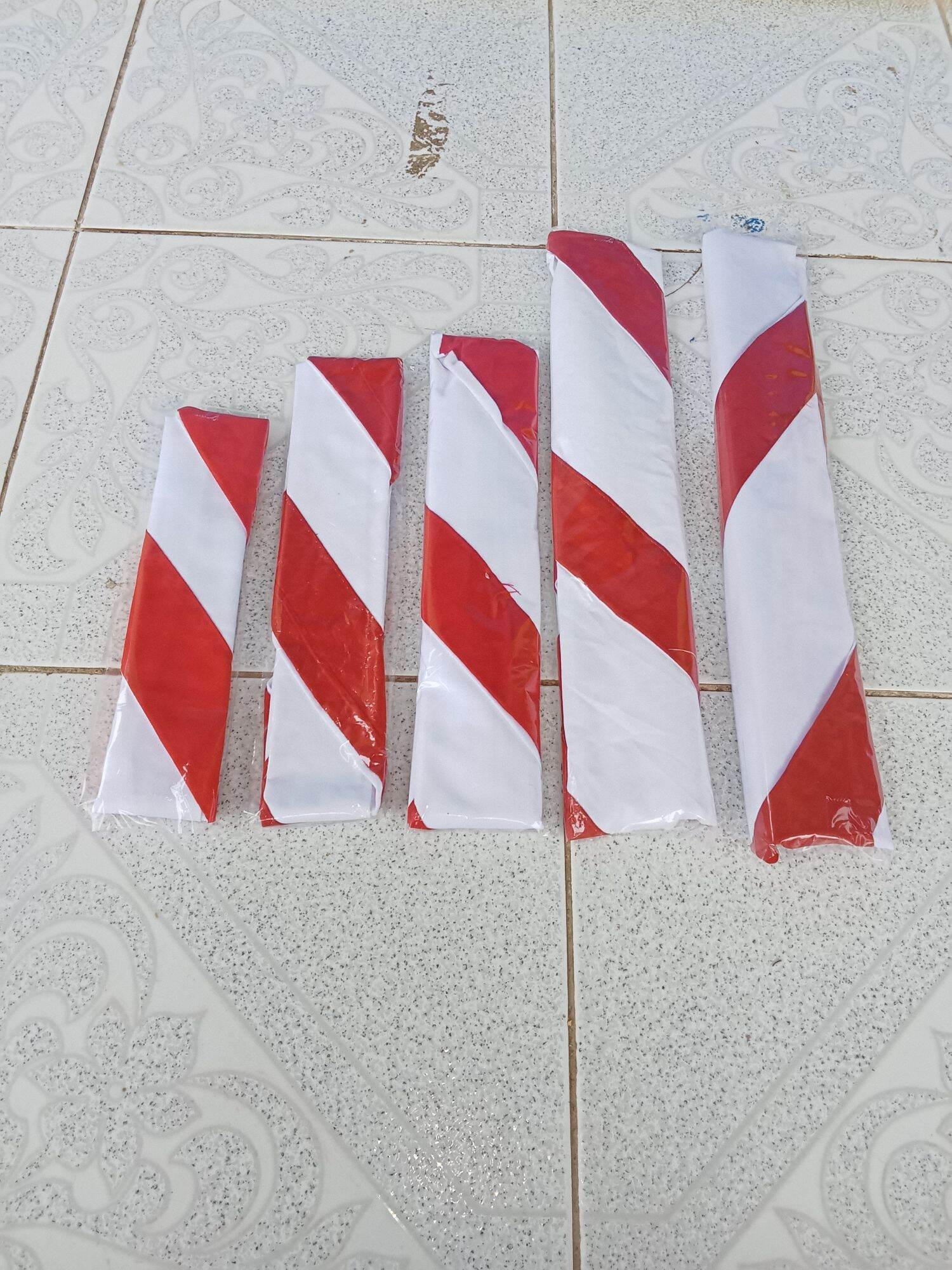 Hasduk Katun Putih Lis Merah / Kacu Pramuka / syal Sekolah SD SMP SMA ...