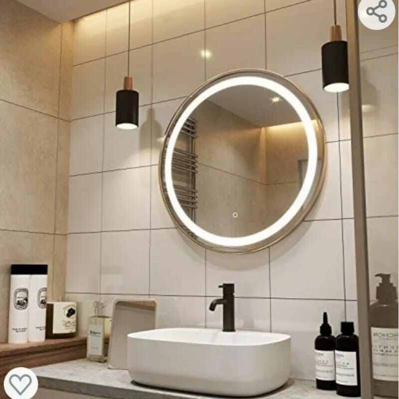 Cermin Layar Sentuh Wastafel Gantung Cermin LED Kamar Mandi D50 ...