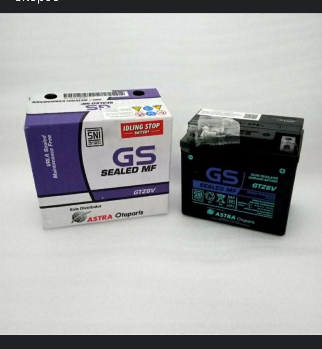 Aki Kering Original GS Astra GTZ6V Sepeda Motor Honda Vario Scoopy ADV ...