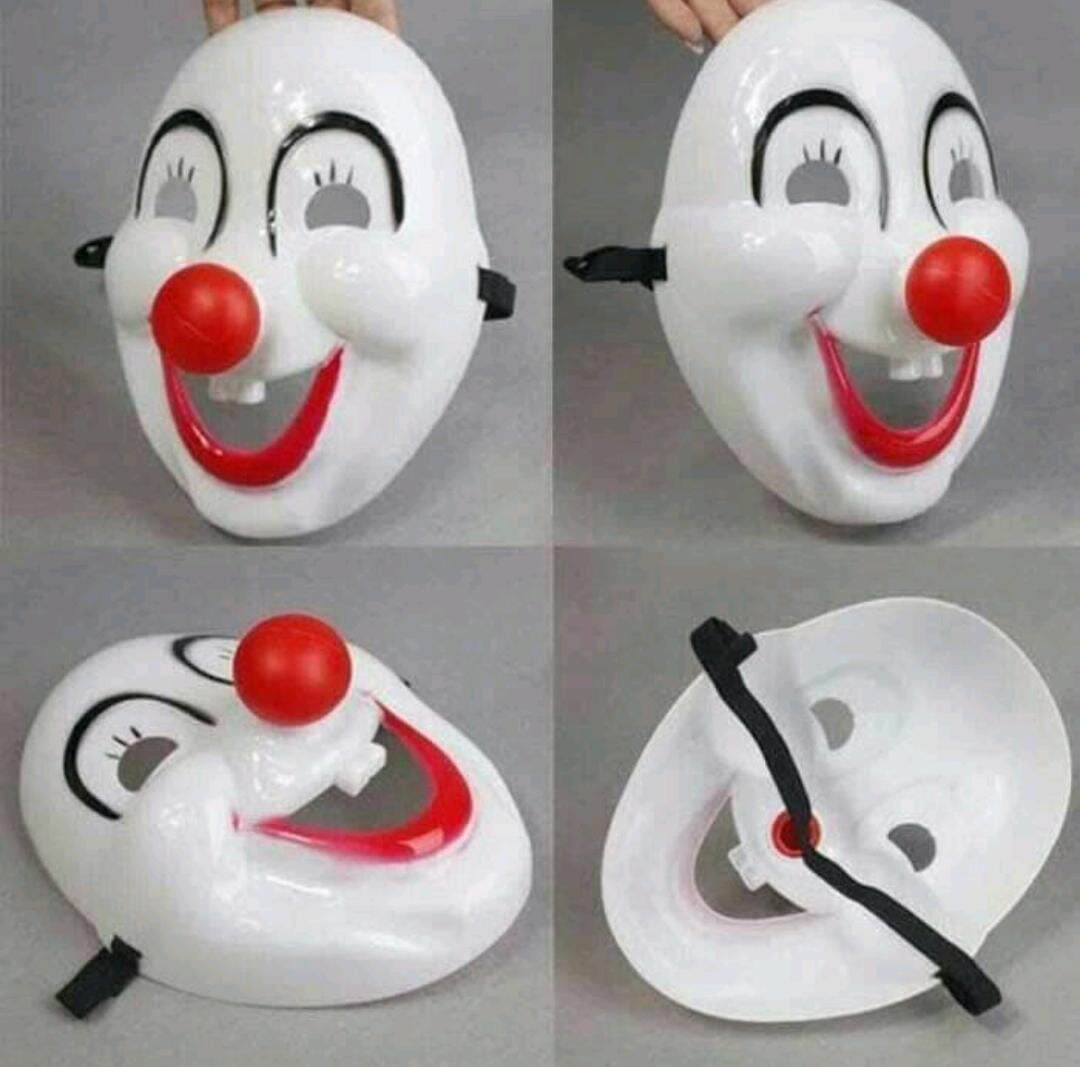 Topeng Mask Badut Comic 8 Clown Hidung Merah Hidung Bisa Dilepas ...