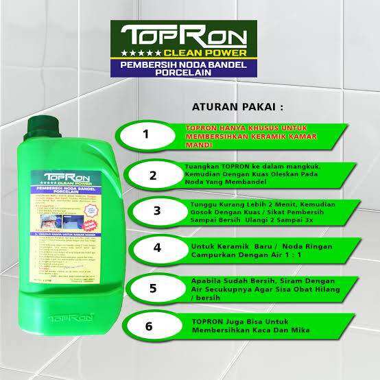 TOPRON 100%Original 1 Liter Clean Pembersih Kerak Lantai /Keramik ...