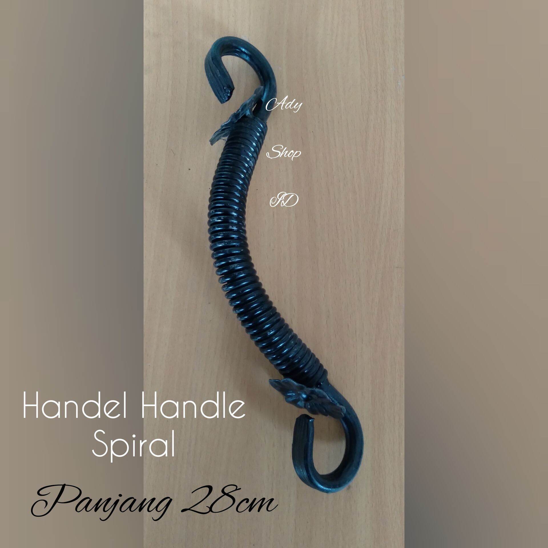 Ornamen pintu besi handel handle motif spiral ukuran panjang 28cm ...