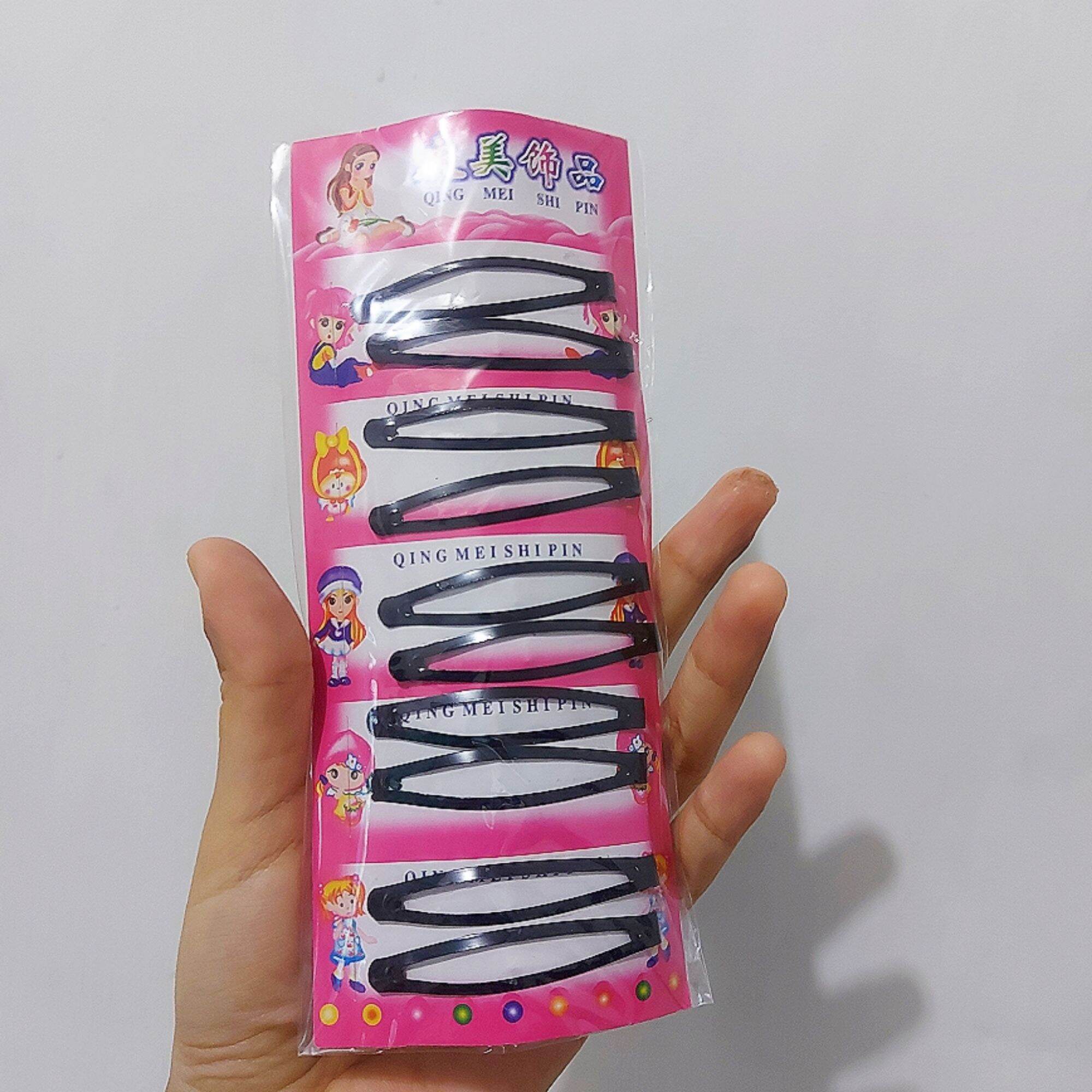 Jepit Rambut Tip Top Kecil Polos Hitam / Hair Clip Tiktok | Lazada ...