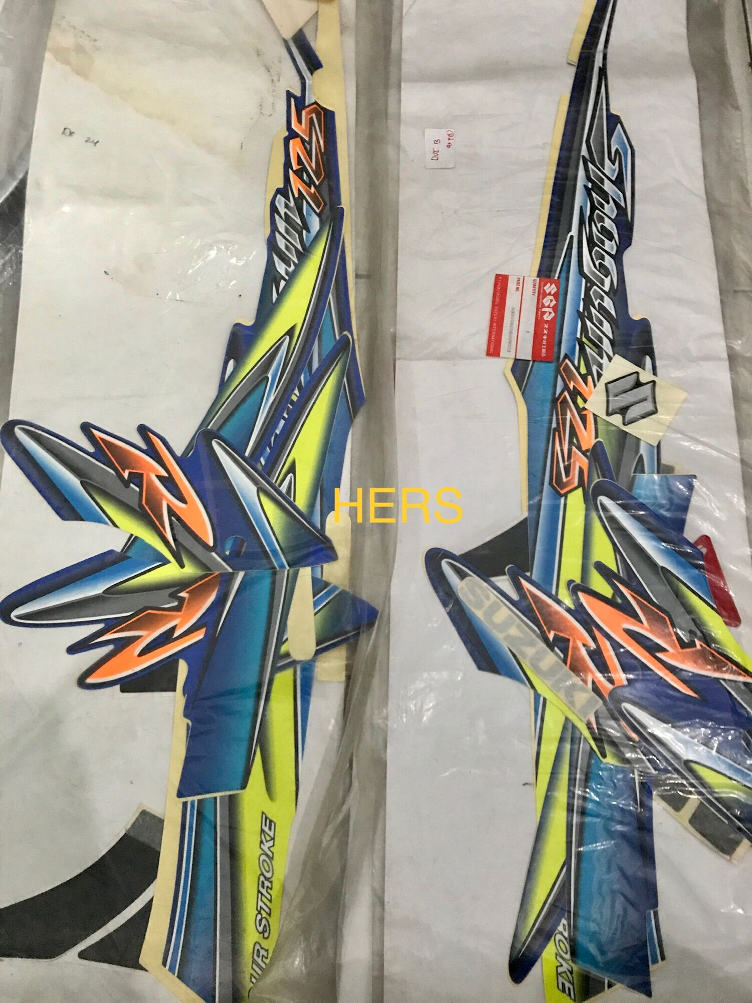 Stiker Body Suzuki Shogun 125 FD FULL BIRU 2004 Original SGP | Lazada ...