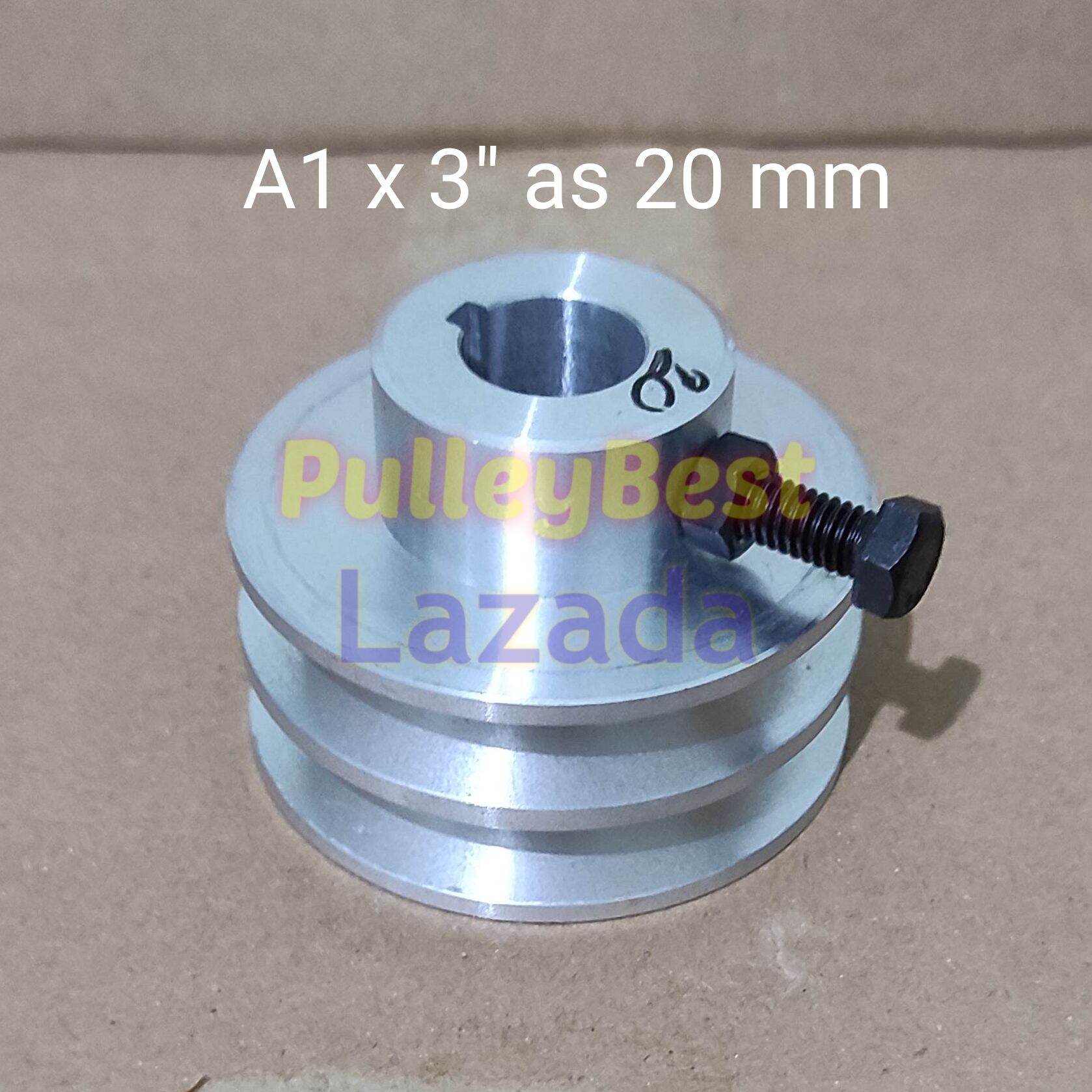 Pulley pully 3 inch as 20 mm jalur A2 / poly pully alumunium | Lazada ...