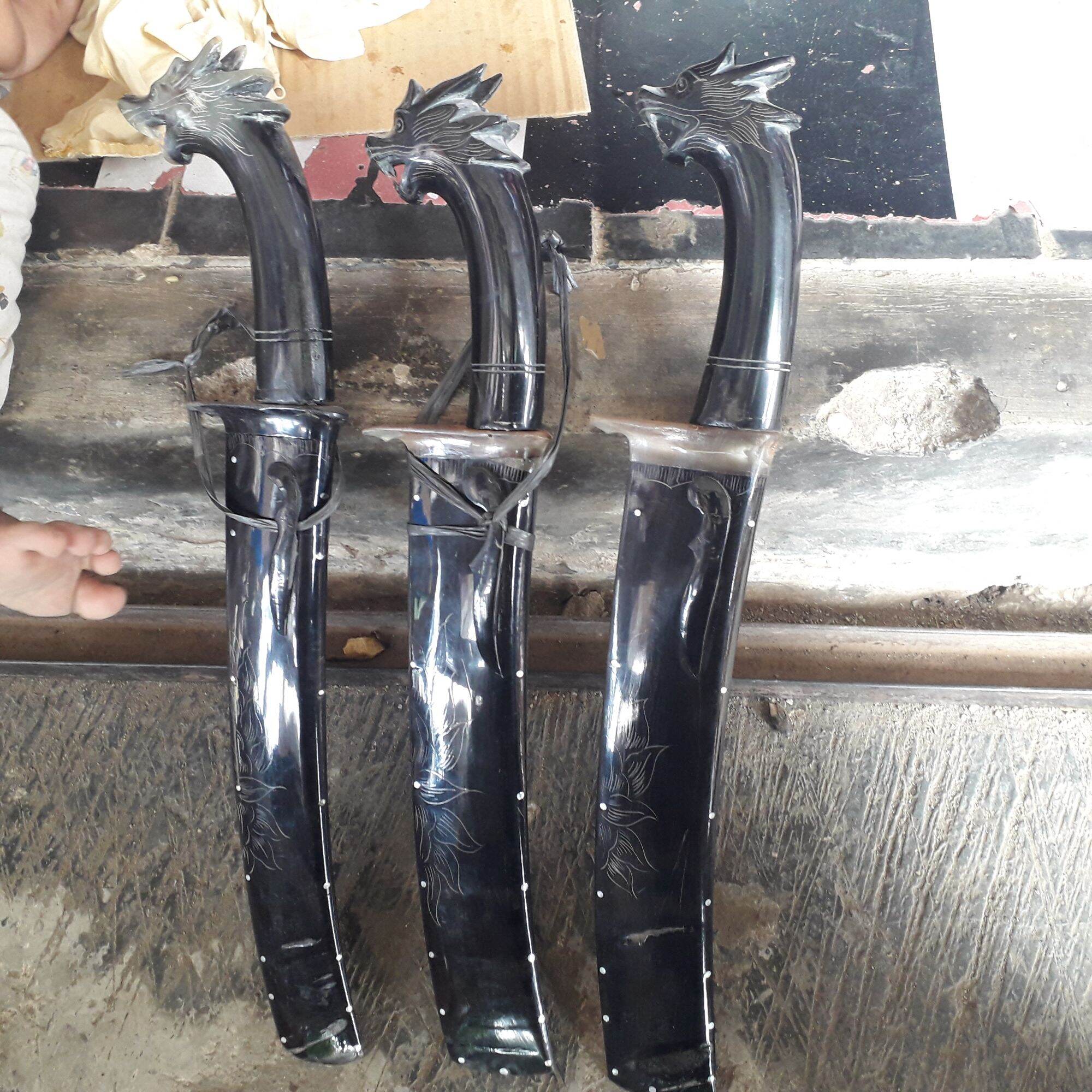 Golok full tanduk Gagang tanduk sarung tanduk Handle Golok Tanduk Sapi ...