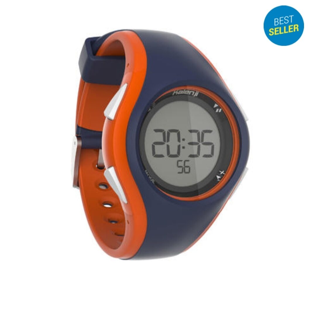 Jam tangan kalenji w200 m running blue orange - decathlon | Lazada ...