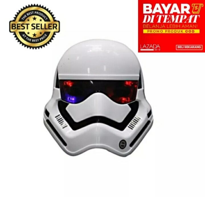 topeng star wars storm topper with multicolor ligh ...warna lutih di ...