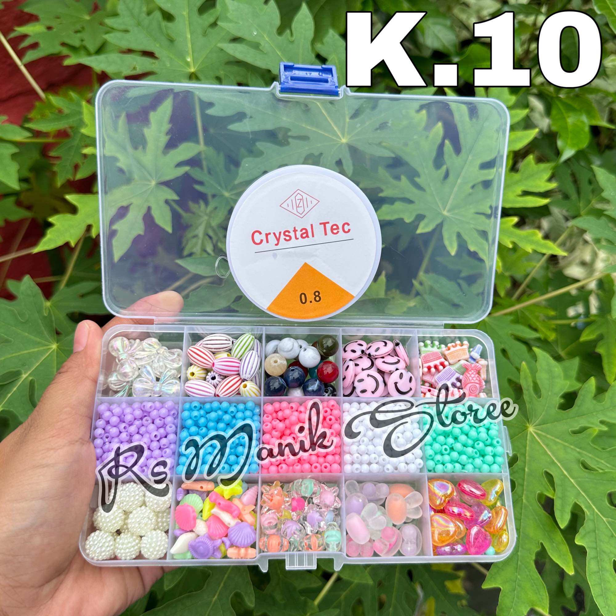 Manik Manik Anak Manik Set Box manik Susu / Manik pasir Kerajinan ...