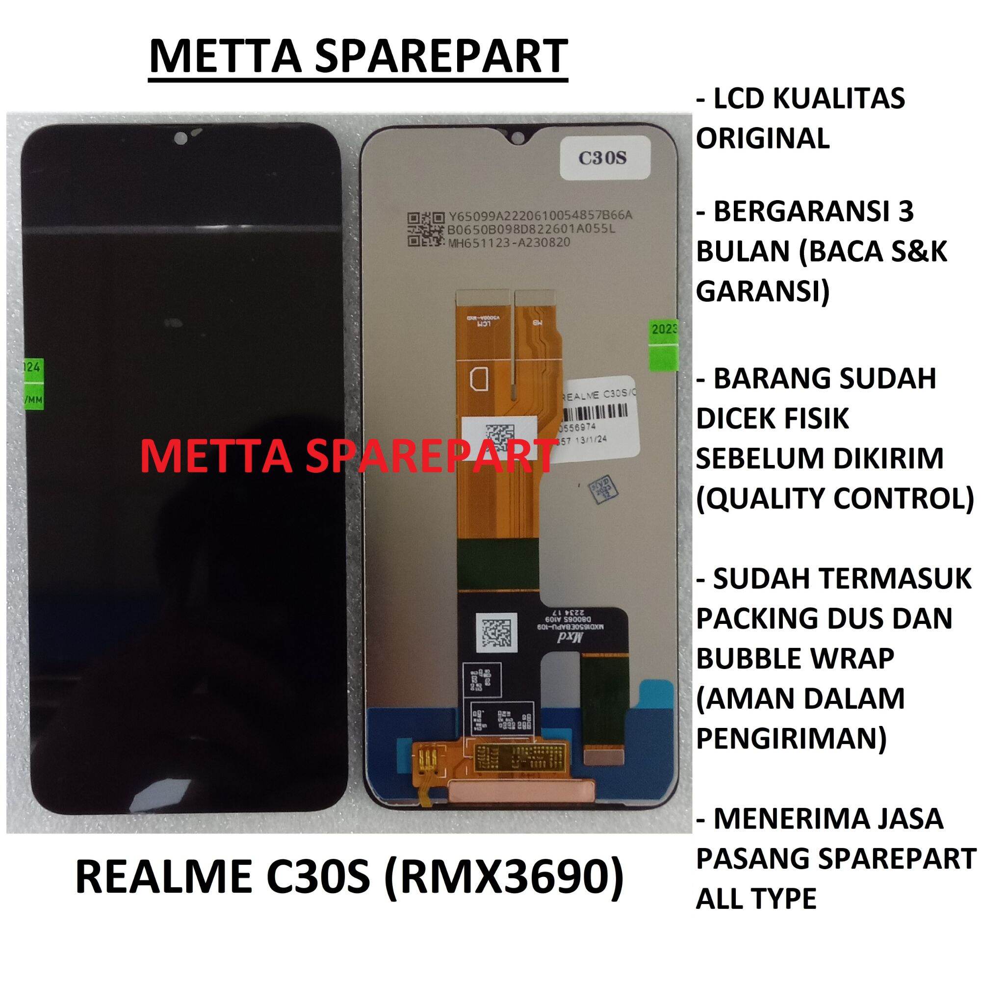 Original OEM LCD Touchscreen Realme C30S (RMX3690) | Lazada Indonesia