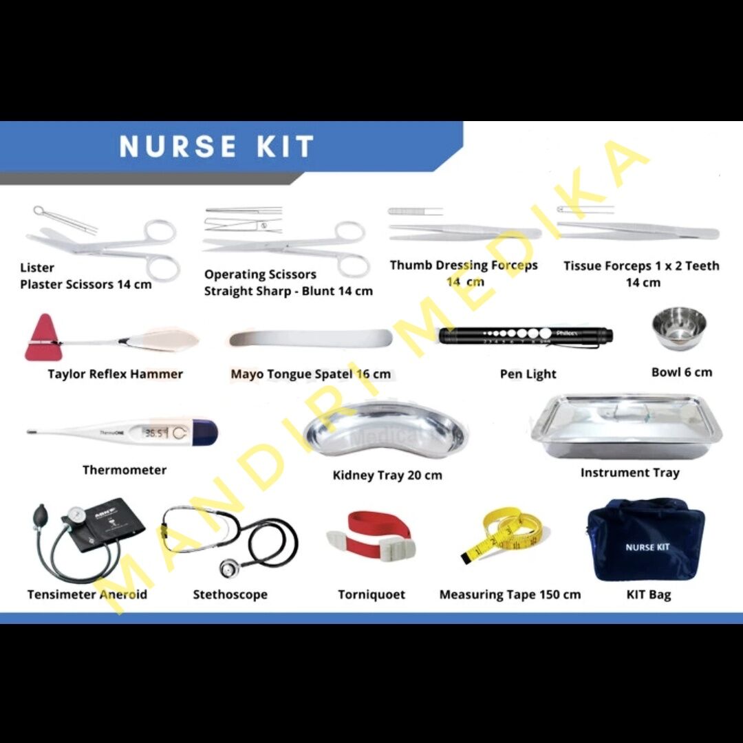 Nurse Set Alat Perawat Nursing Kit Peralatan Keperawatan Marwa | Lazada ...