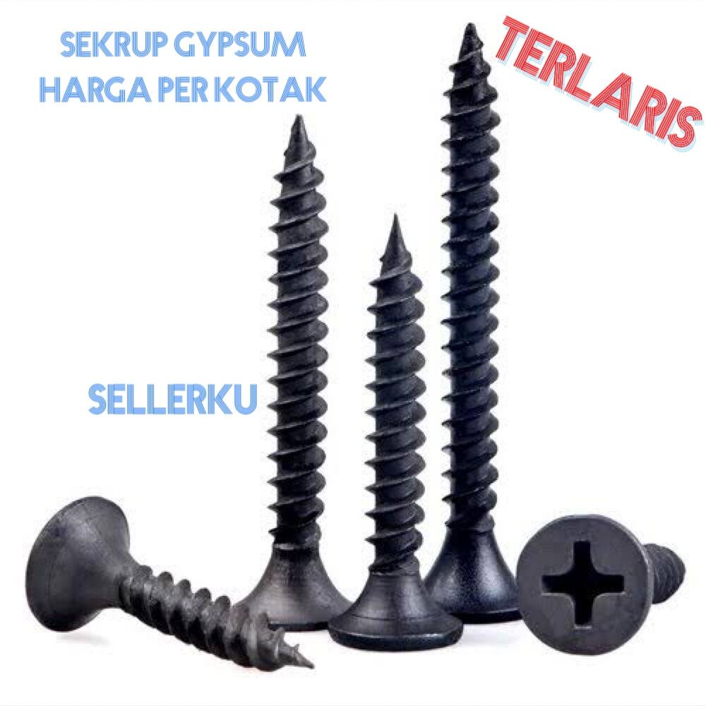 Scrup gipsum 1 dus Sekrup gypsum 1 inch 2 inch 3inch 3cm 4cm 5cm ...