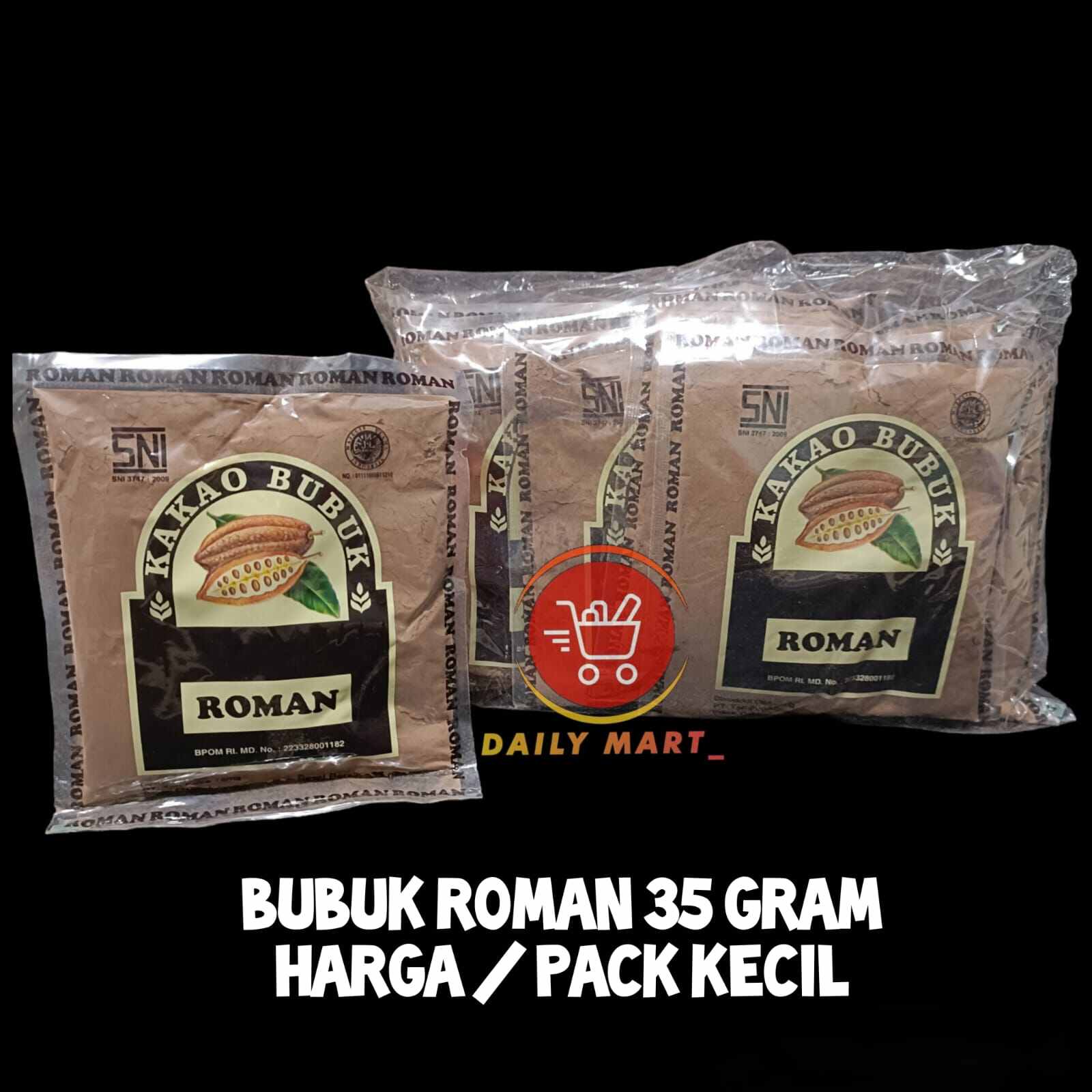 Cocoa Powder Cokelat Bubuk Roman 35 Gram / Kakao Bubuk Roman Sachet 35 ...