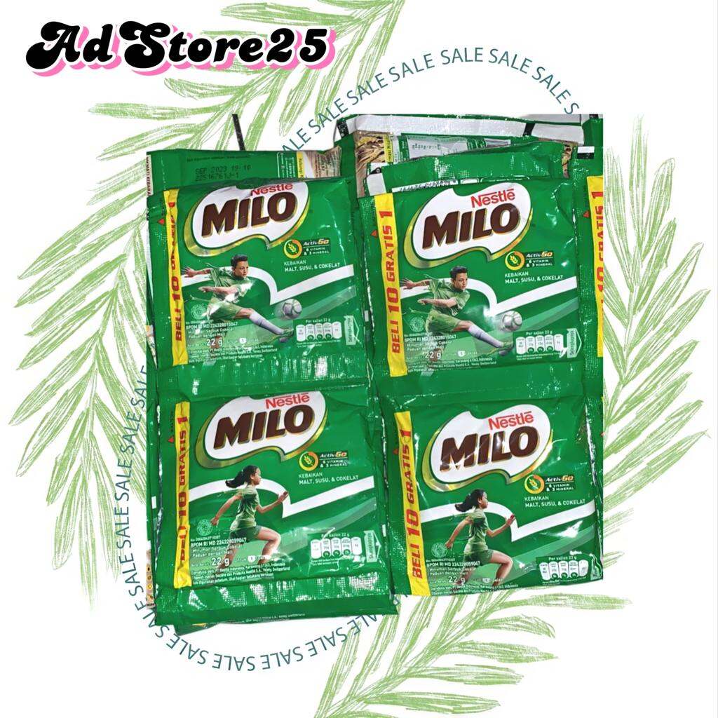 MILO ACTIV-GO Susu Coklat Renceng 22g - 11 pcs | Lazada Indonesia