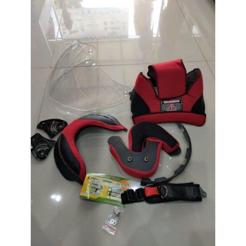 busa fulset helm KYT DJ maru kancing plastik + kancing besi + kaca ...
