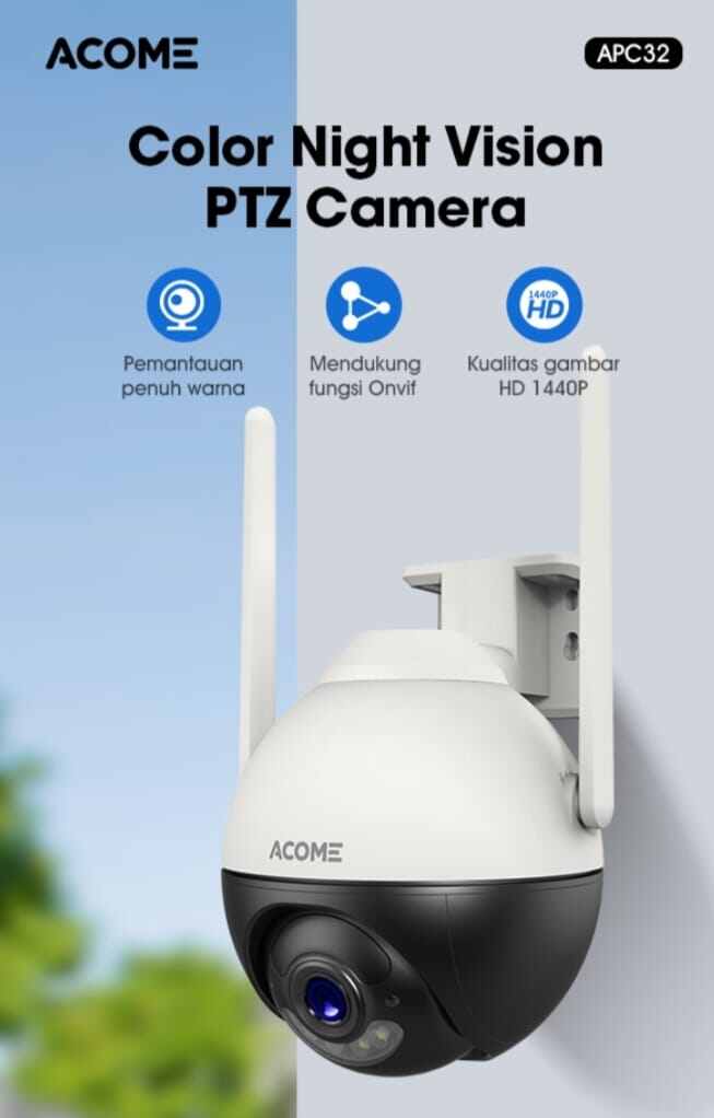 Acome APC32 smart Ip65 Wifi CAMERA CCTV outdoor PTZ 1550P 4mp Anti Air ...