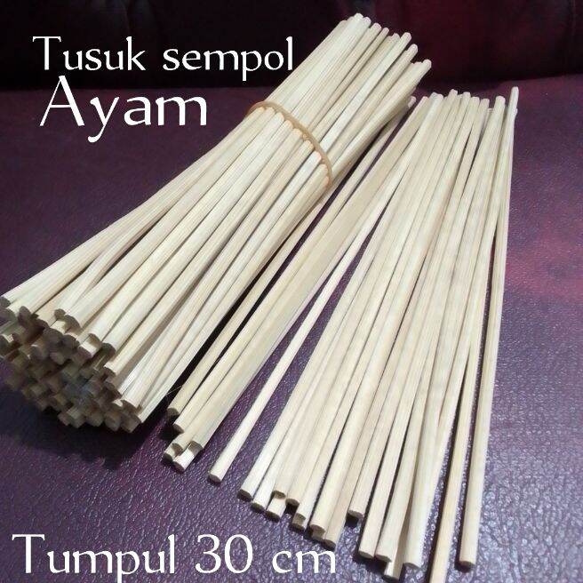 TUSUK SATE BAMBU TUSUKAN SEMPOL AYAM/TUSUKAN STIK PAPEDA PANJANG 30CM ...