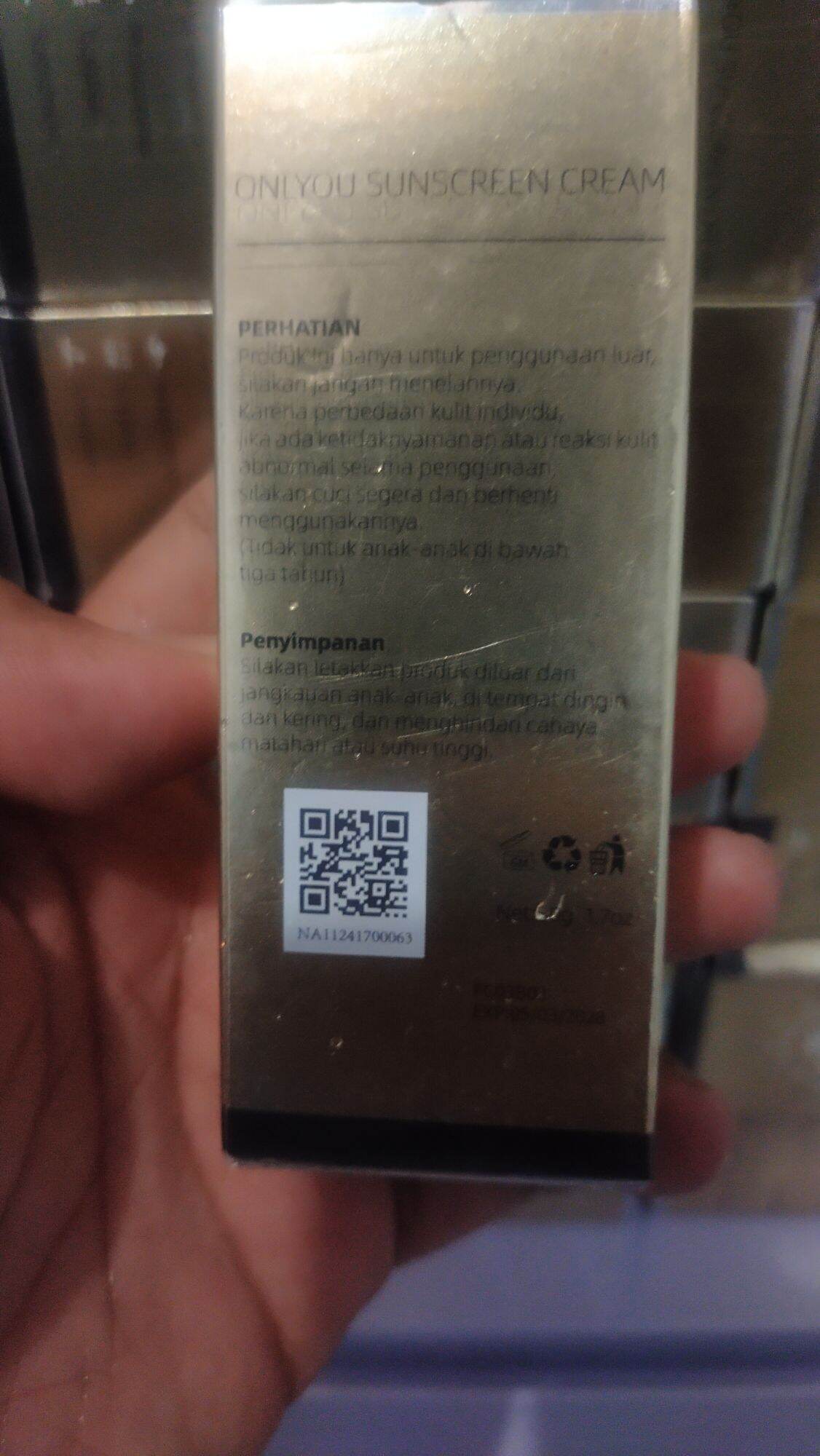 [BPOM Certification] ONLYOU Sunscreen cream SPF 50 PA+++ 50ML Face ...